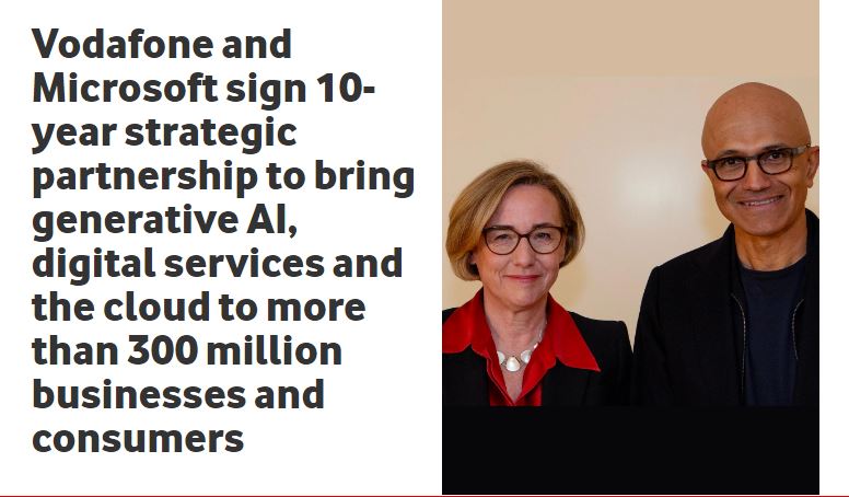 Vodafone and Microsoft sign 10-year strategic partnership to bring ...