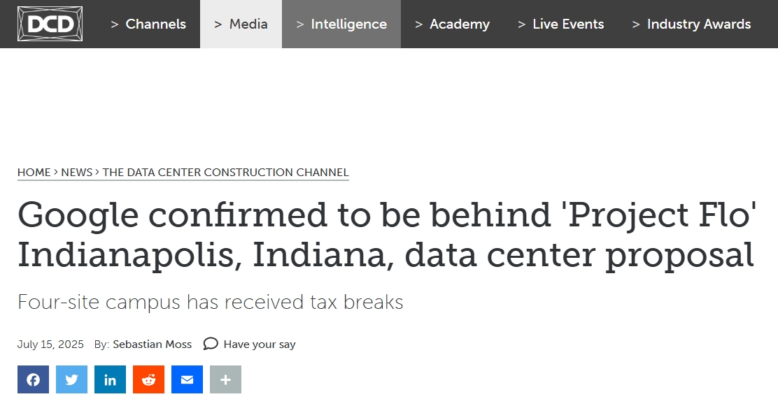 Google confirmed to be behind 'Project Flo' Indianapolis, Indiana, data ...