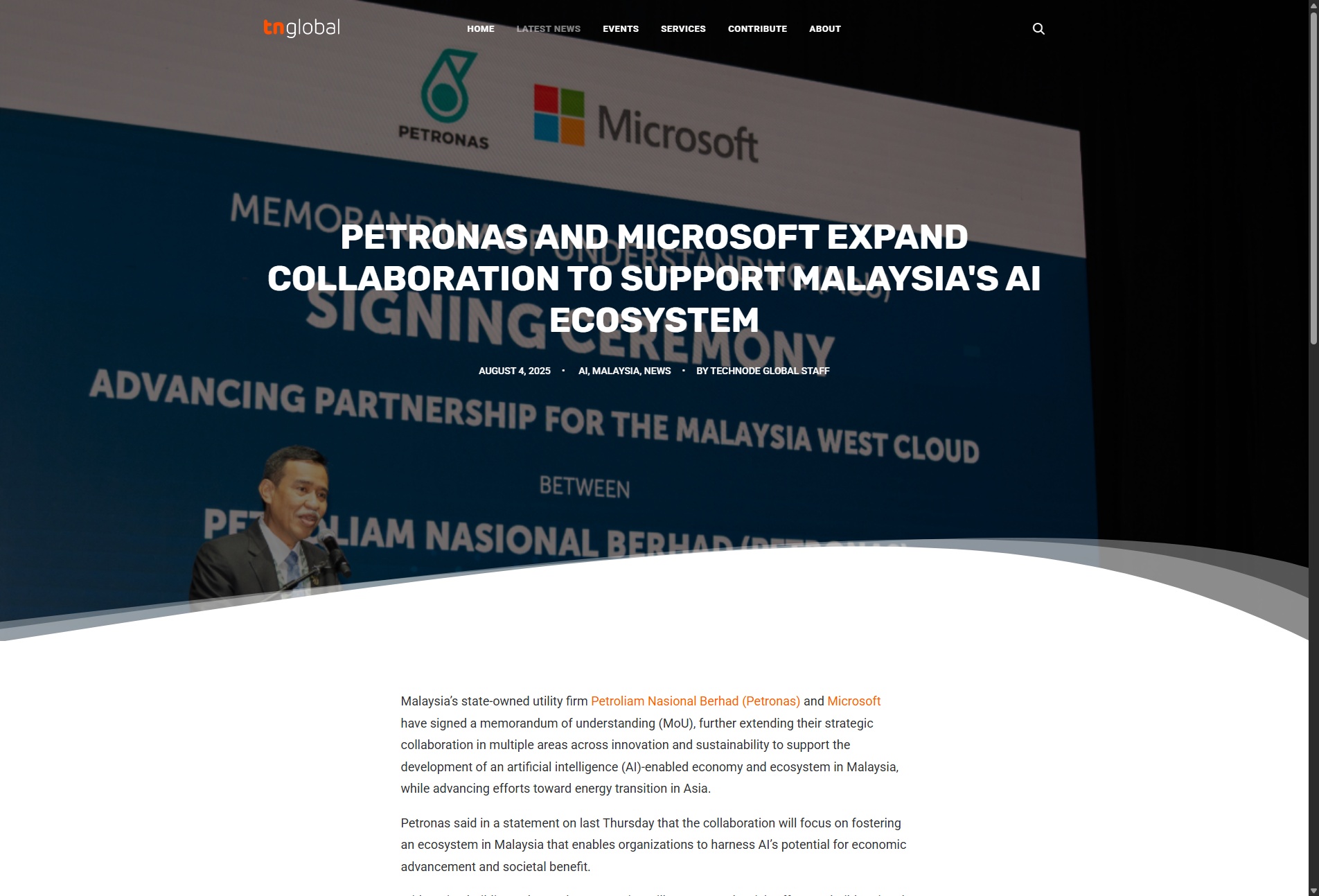 Petronas and Microsoft expand collaboration to support Malaysia's AI ...